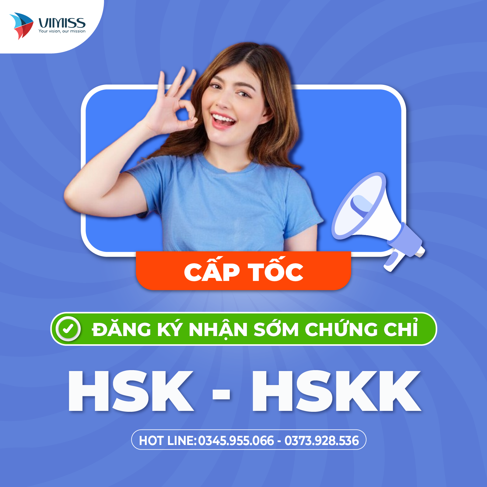 HƯỚNG DẪN THÍ SINH XIN CẤP CHỨNG CHỈ HSK SỚM
